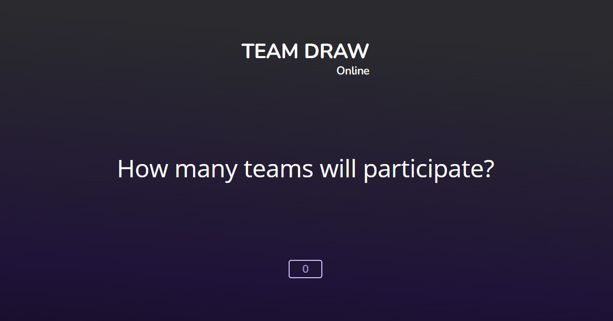 Team Draw Online